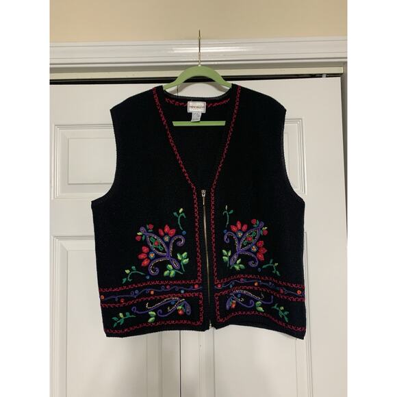 Napa Valley | Sweaters | Vintage Napa Valley 0 Wool Floral Embroidered ...